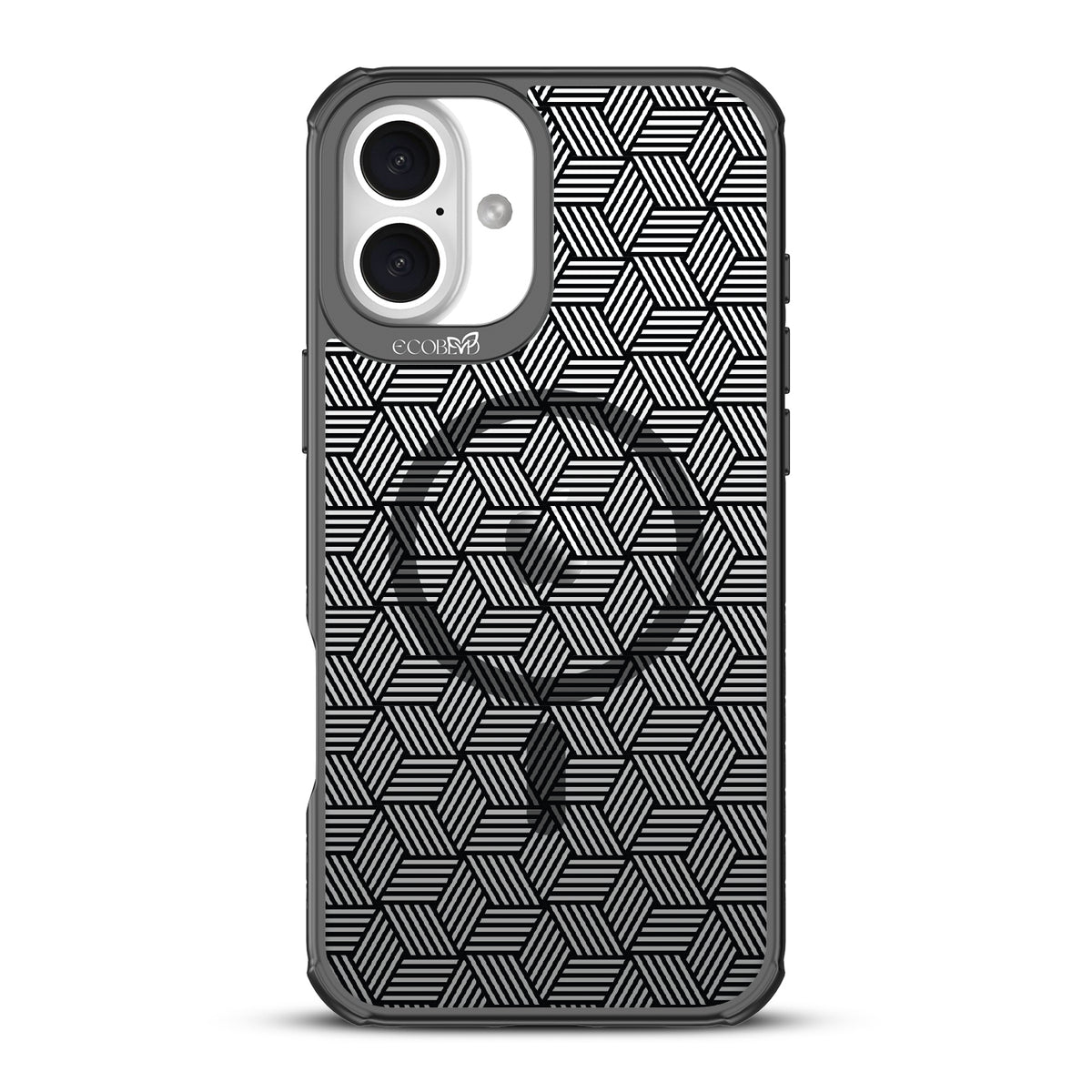 iPhone 16 Plus Case - Sustainable & Clear - Geometric Web – EcoBlvd