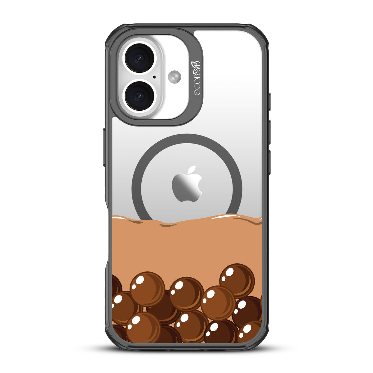 iPhone 16 Case - Sustainable & Clear - Brown Sugar Boba – EcoBlvd