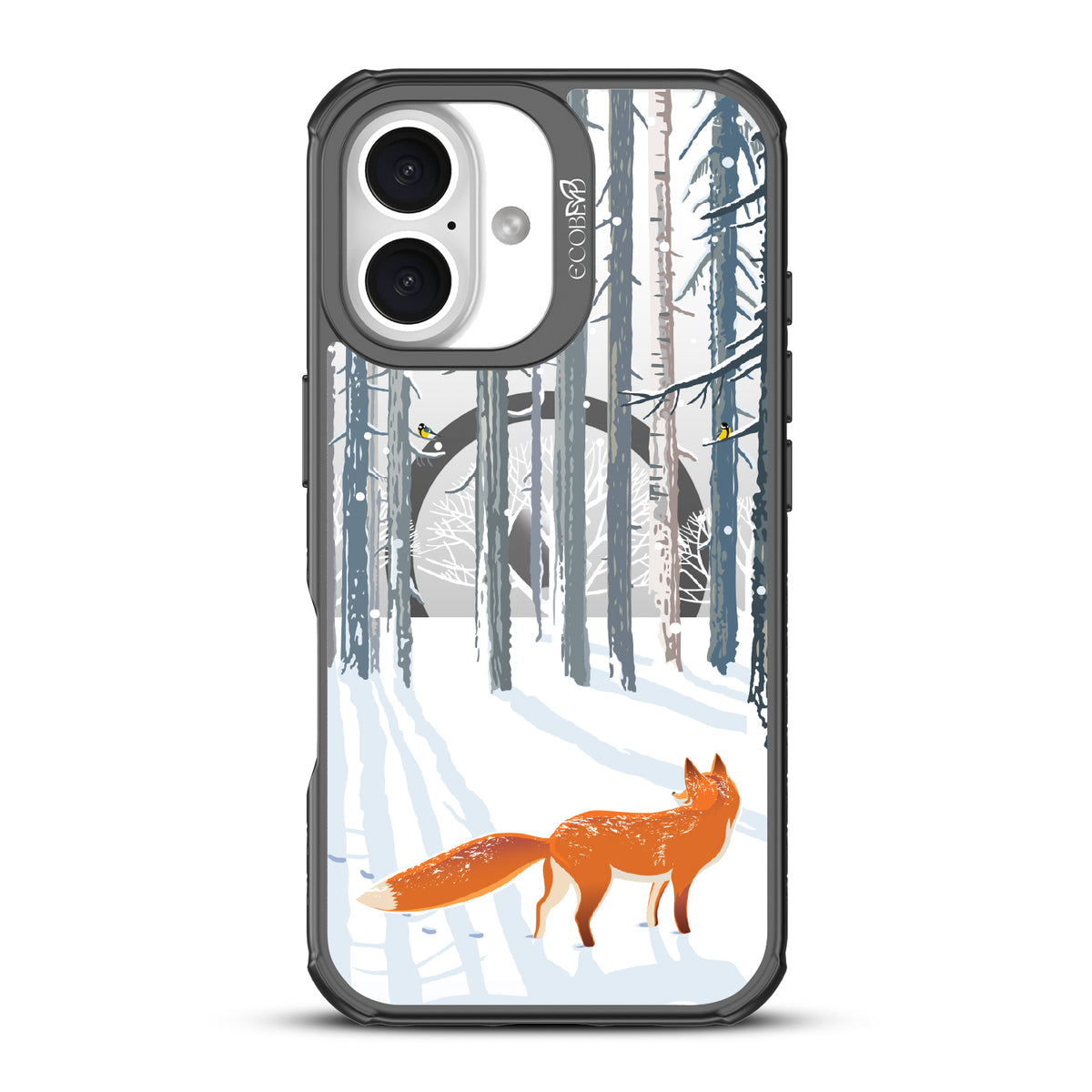 iPhone 16 Case - Sustainable & Clear - Fox Trot In The Snow – EcoBlvd