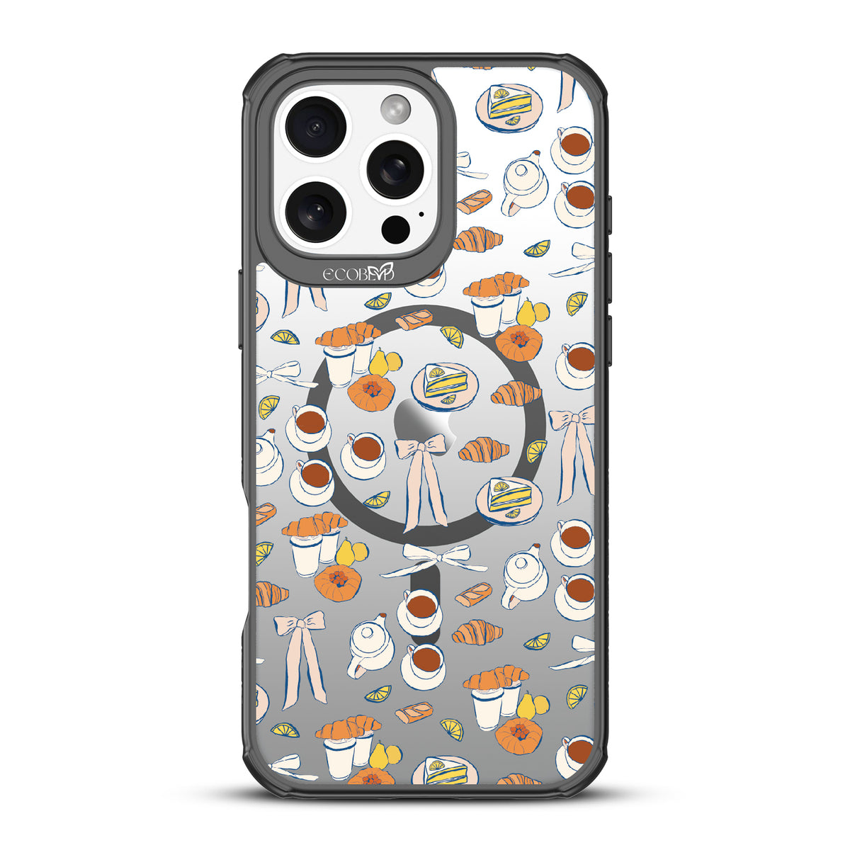 Tea Time - Sustainable Clear iPhone 16 Pro Max Case – EcoBlvd